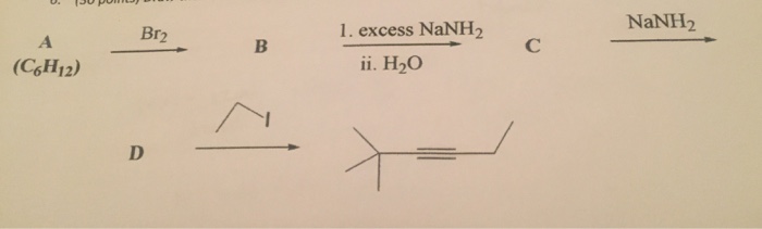 Solved NaNH2 Br2 1. excess NaNH2 (C6H12) ii. H2O | Chegg.com