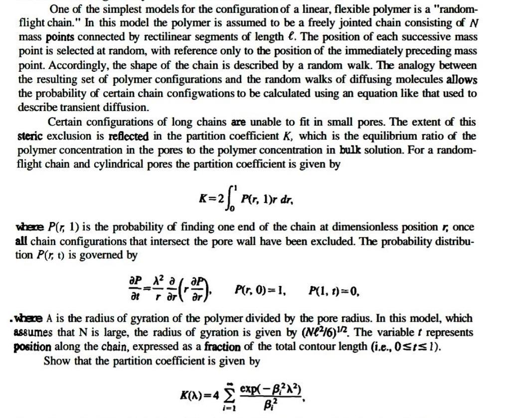 One of the simplest models for the configuration of a | Chegg.com