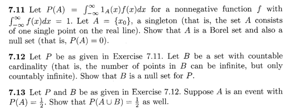 Solved 7 11 Let P A ∫−∞∞1a X F X Dx For A Nonnegative