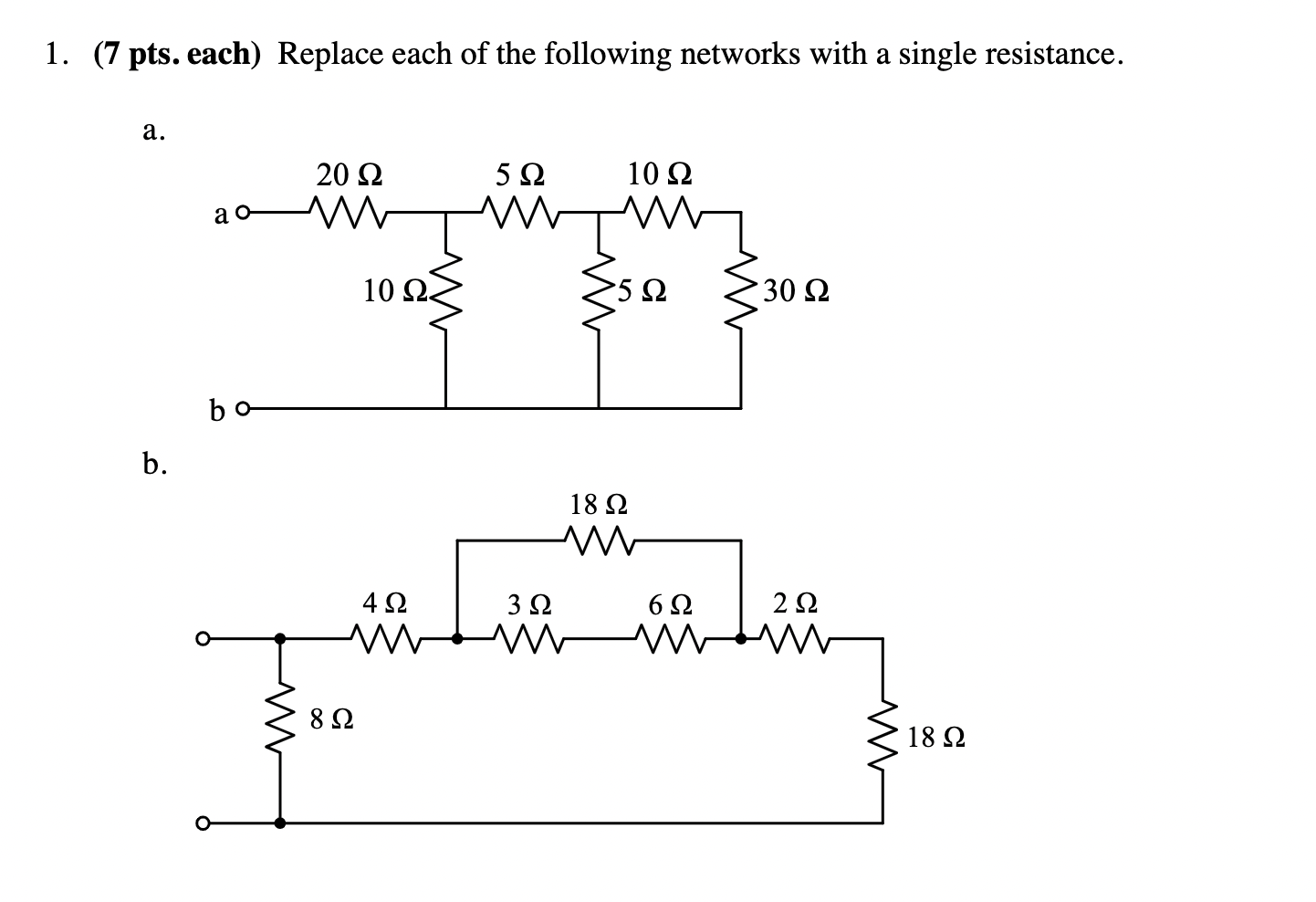 Solved 1. (7 pts. each) Replace each of the following | Chegg.com