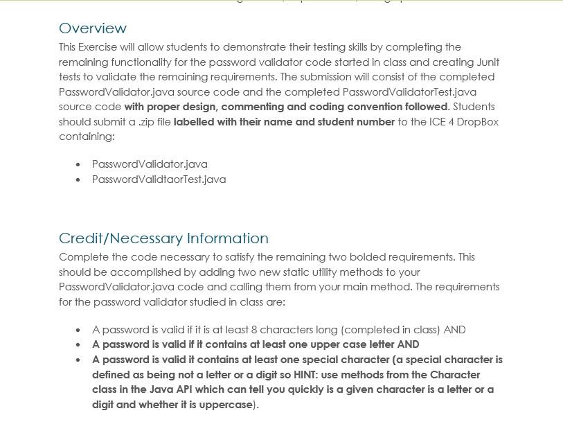 Solved Overview This Exercise will allow students to | Chegg.com