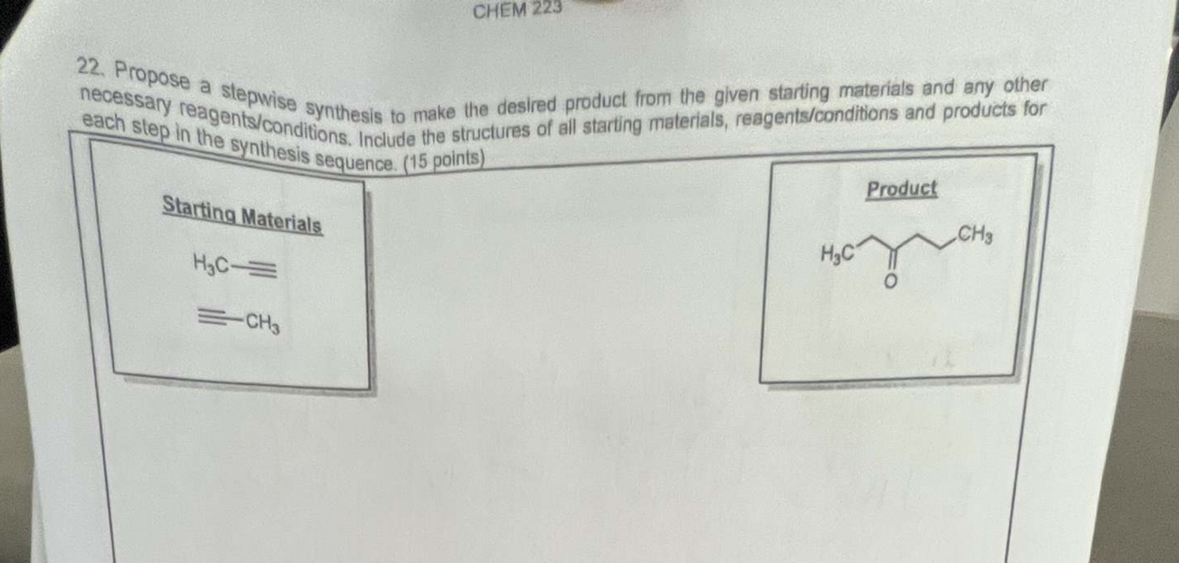 Solved 22. Propose a stepwise synthesis to make the desired | Chegg.com
