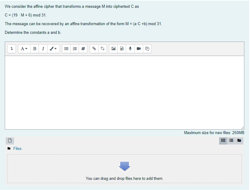 Solved We consider the affine cipher that transforms a | Chegg.com