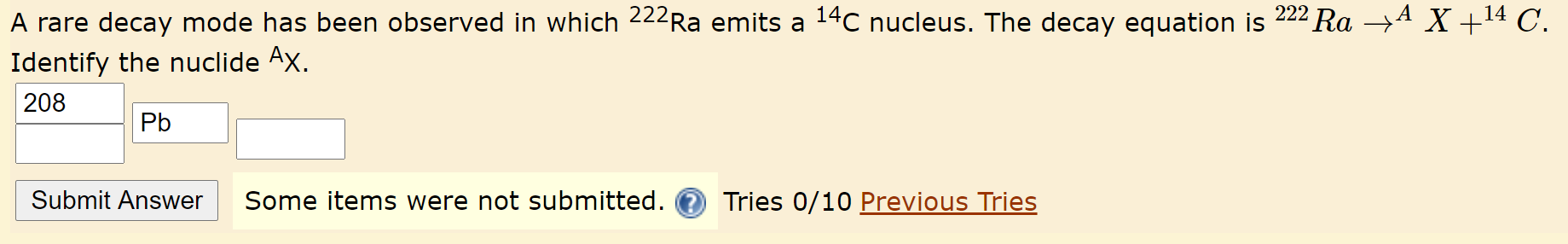 Solved A rare decay mode has been observed in which 222 Ra | Chegg.com