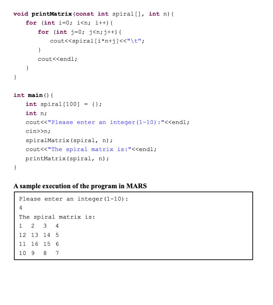 You have to complete this piece of code based on the | Chegg.com