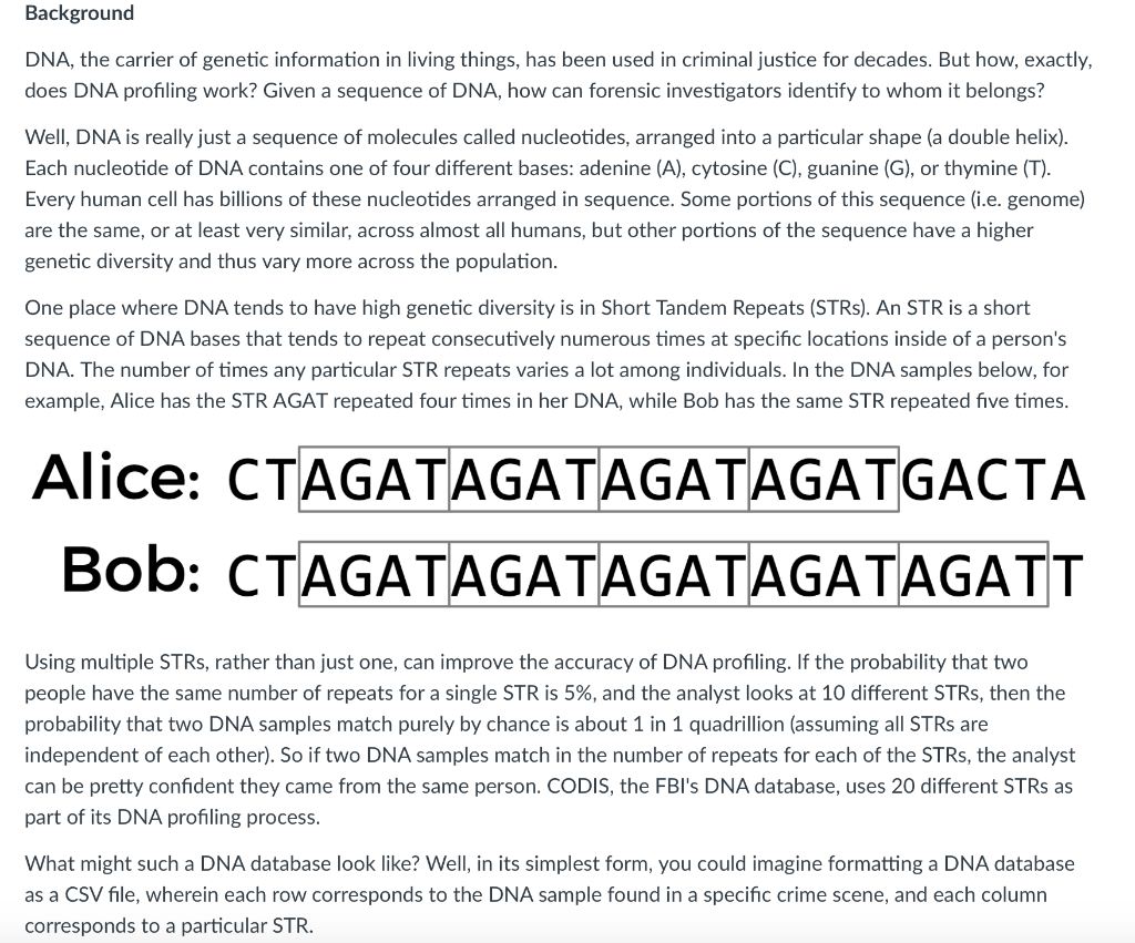 Background DNA, the carrier of genetic information in | Chegg.com