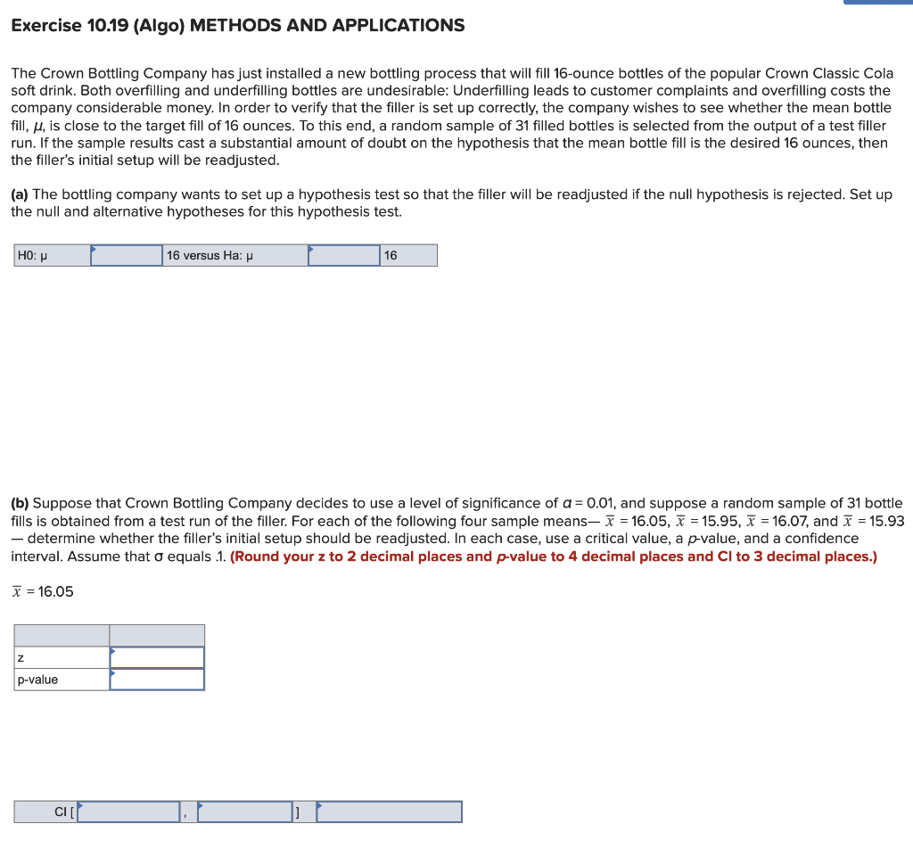 Solved Exercise 10.19 (Algo) METHODS AND APPLICATIONS The | Chegg.com