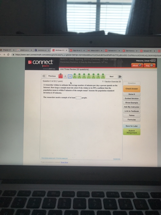 Solved connect Question 3 of 22 (1 point Check Answer mea·ls | Chegg.com