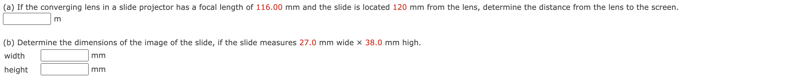 Solved (a) If the converging lens in a slide projector has a | Chegg.com