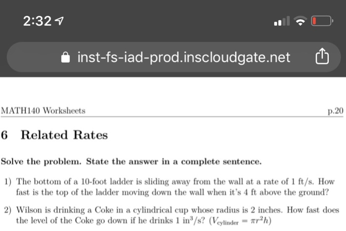 Solved 2:327 .ווי e inst-fs-iad-prod.inscloudgate.net C1כ | Chegg.com