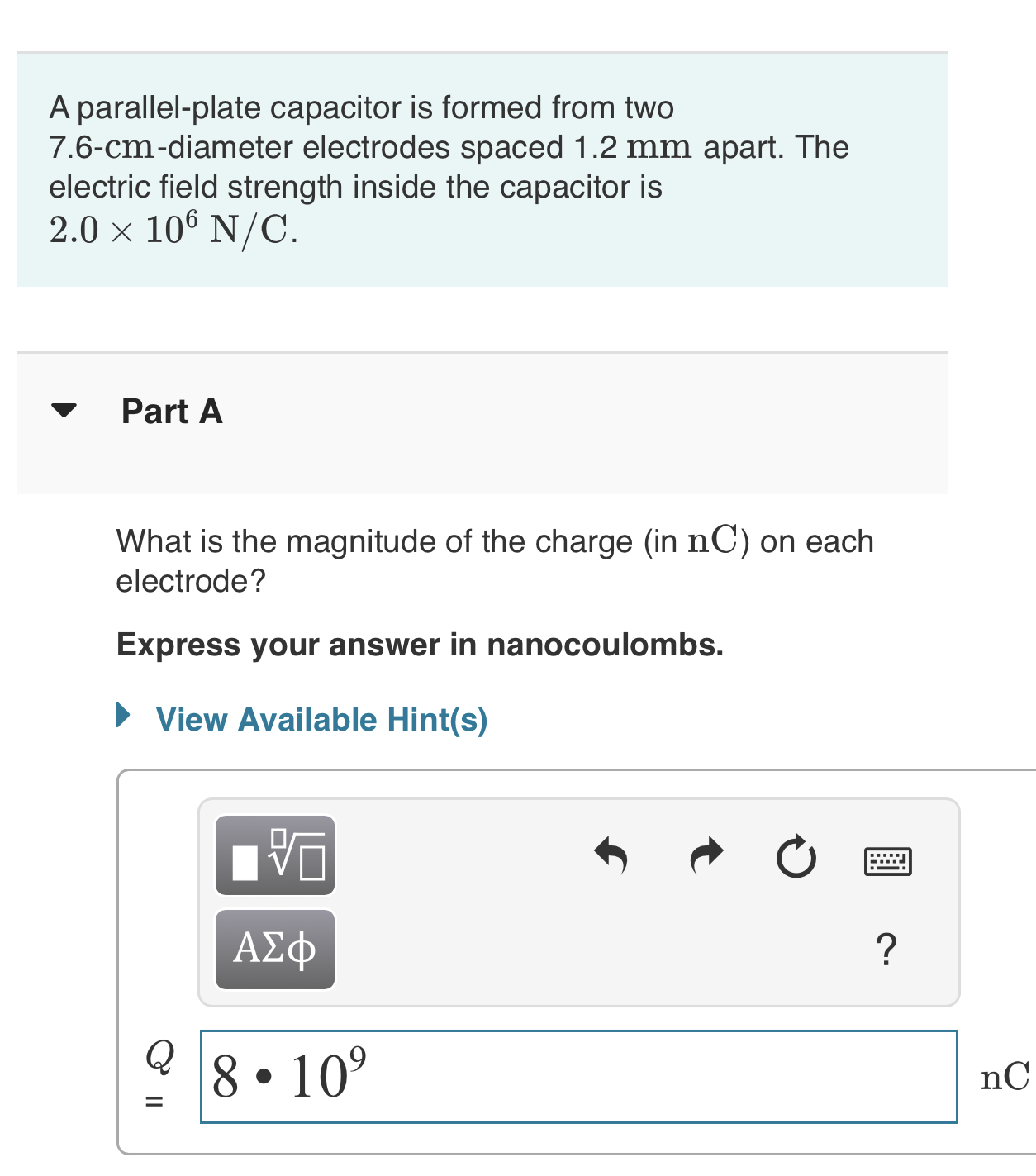Solved A parallel-plate capacitor is formed from two | Chegg.com