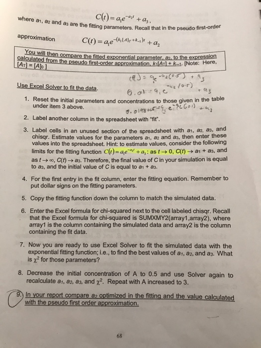 Please help me find the appropriate parameter values | Chegg.com