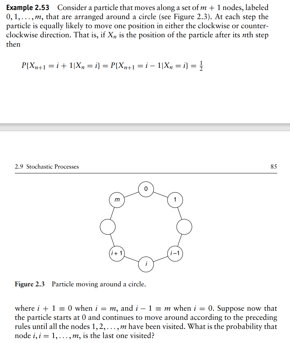 Solved Example 2.53 ﻿Consider a particle that moves along a | Chegg.com