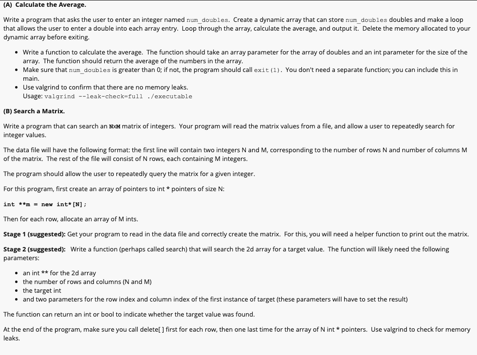 Solved (A) Calculate the Average. Write a program that asks | Chegg.com
