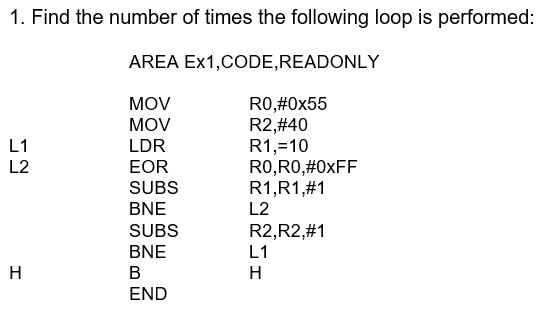 1. Find the number of times the following loop is | Chegg.com