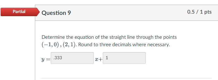 Solved Determine the equation of the straight line through | Chegg.com