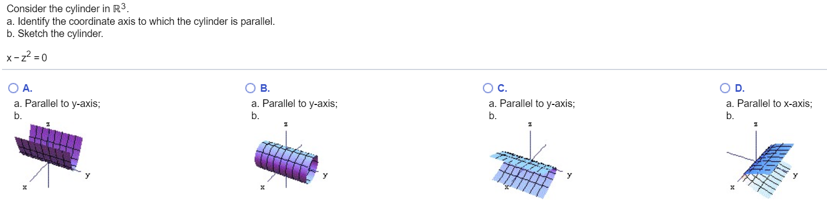 Solved Consider the cylinder in R3. a. Identify the | Chegg.com