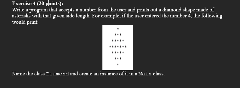 Solved Exercise 4 (20 points): Write a program that accepts | Chegg.com