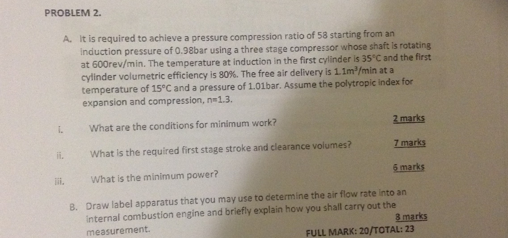 Solved PROBLEM 2. A. It is required to achieve a pressure | Chegg.com
