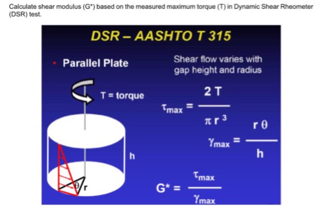 Solved Calculate shear modulus (G*) based on the measured | Chegg.com