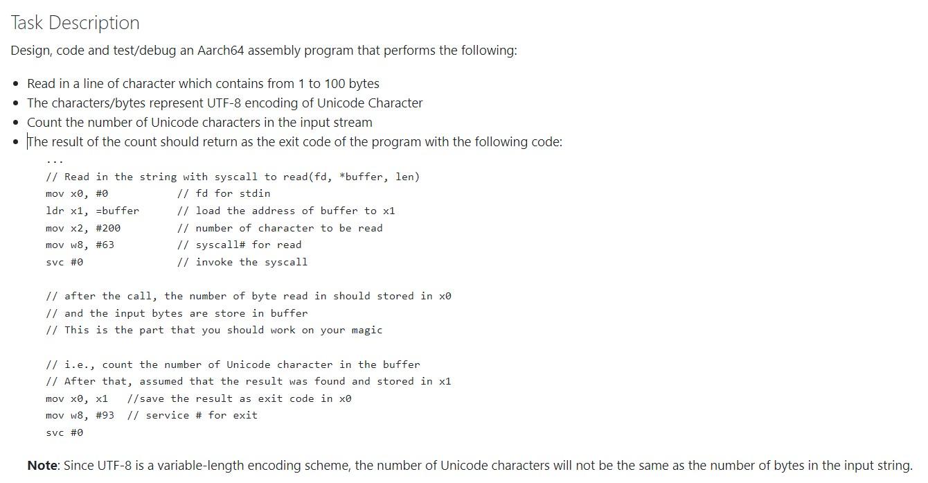 Task Description Design, code and test/debug an | Chegg.com