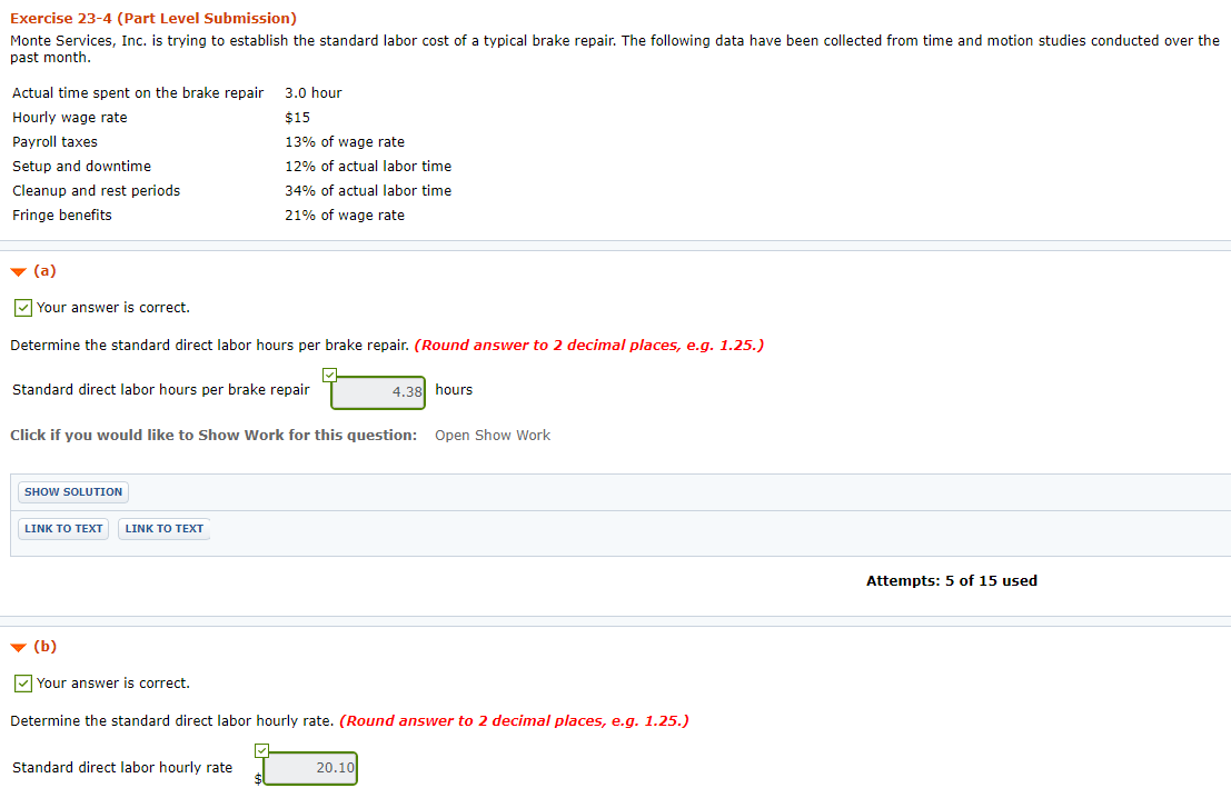 Solved Exercise 23-4 (Part Level Submission) Monte Services, | Chegg.com