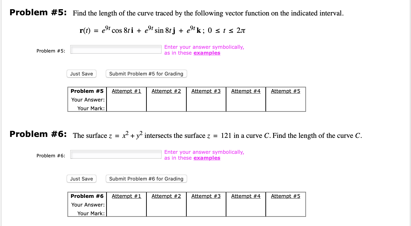 Solved Problem #5: Find the length of the curve traced by | Chegg.com
