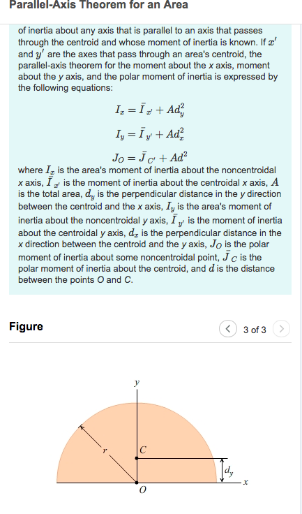 Solved Parallel-Axis Theorem for an Area Part B Learning | Chegg.com