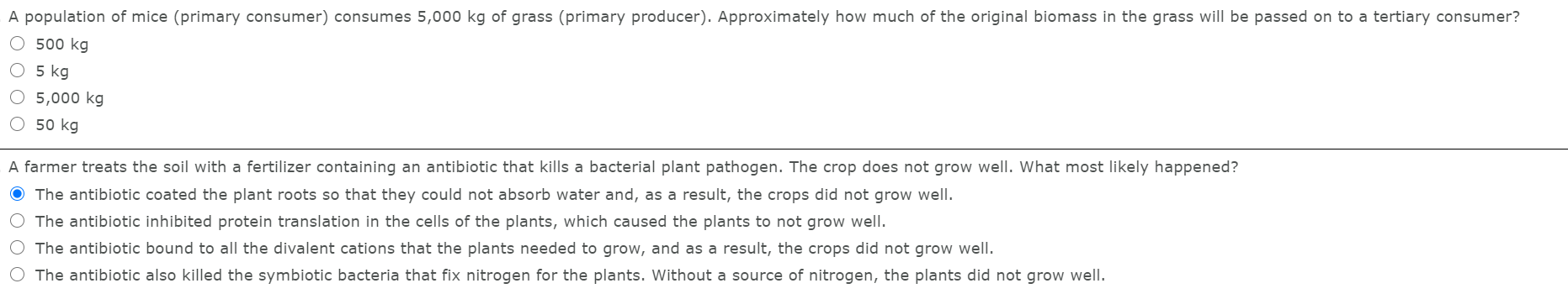 Solved A population of mice (primary consumer) consumes | Chegg.com