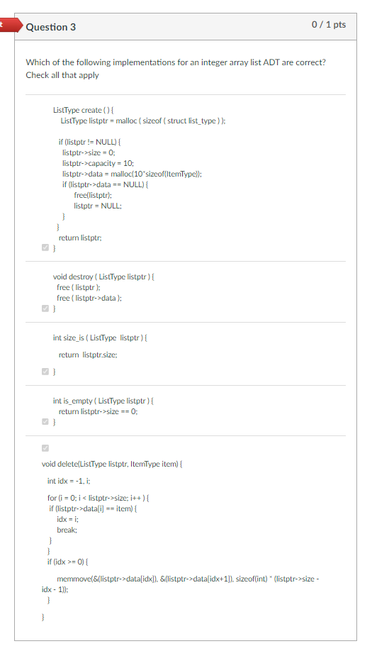 Solved Question 3 0/1pts Which of the following | Chegg.com