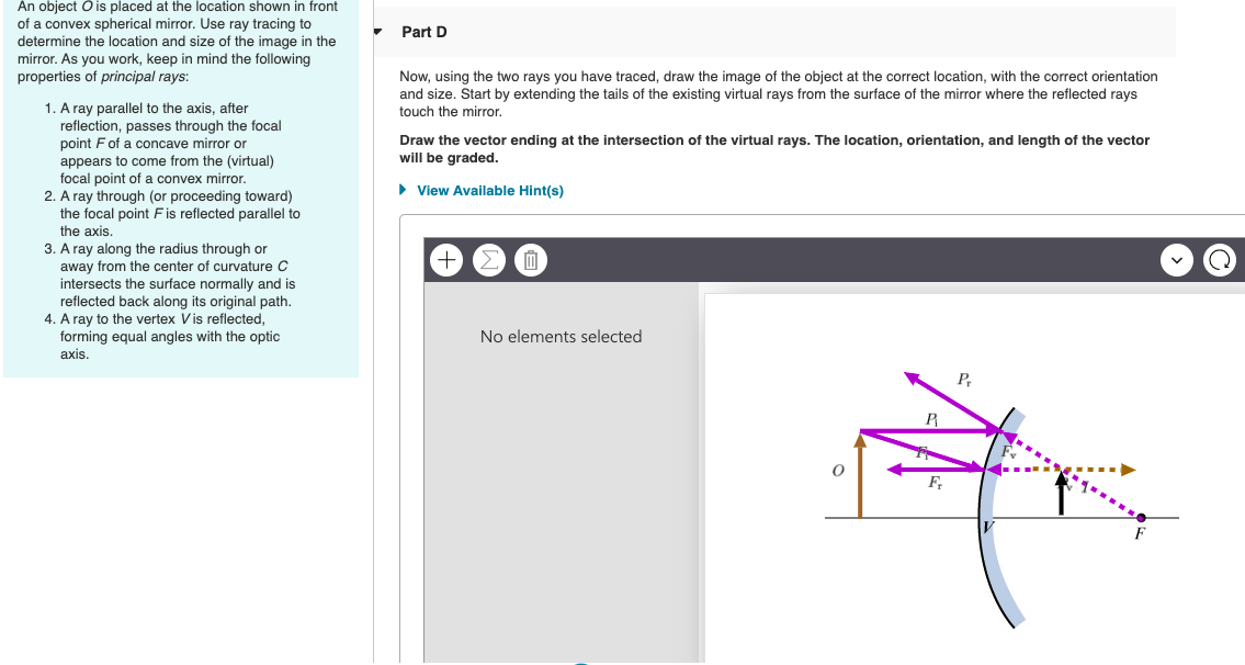 Part D An Object O Is Placed At The Location Shown In
