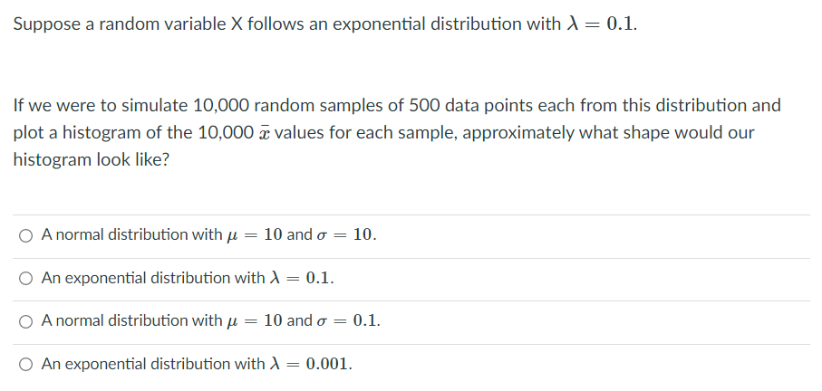 Solved Suppose a random variable X follows an exponential | Chegg.com