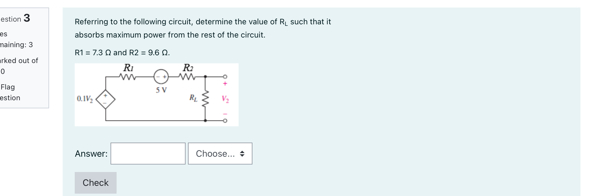 Solved Referring To The Following Circuit Determine The