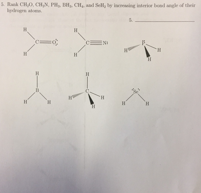Solved 4, and SeH2 by increasing interior bond angle of | Chegg.com