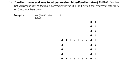Solved 1) (function name and one input parameter: letter | Chegg.com