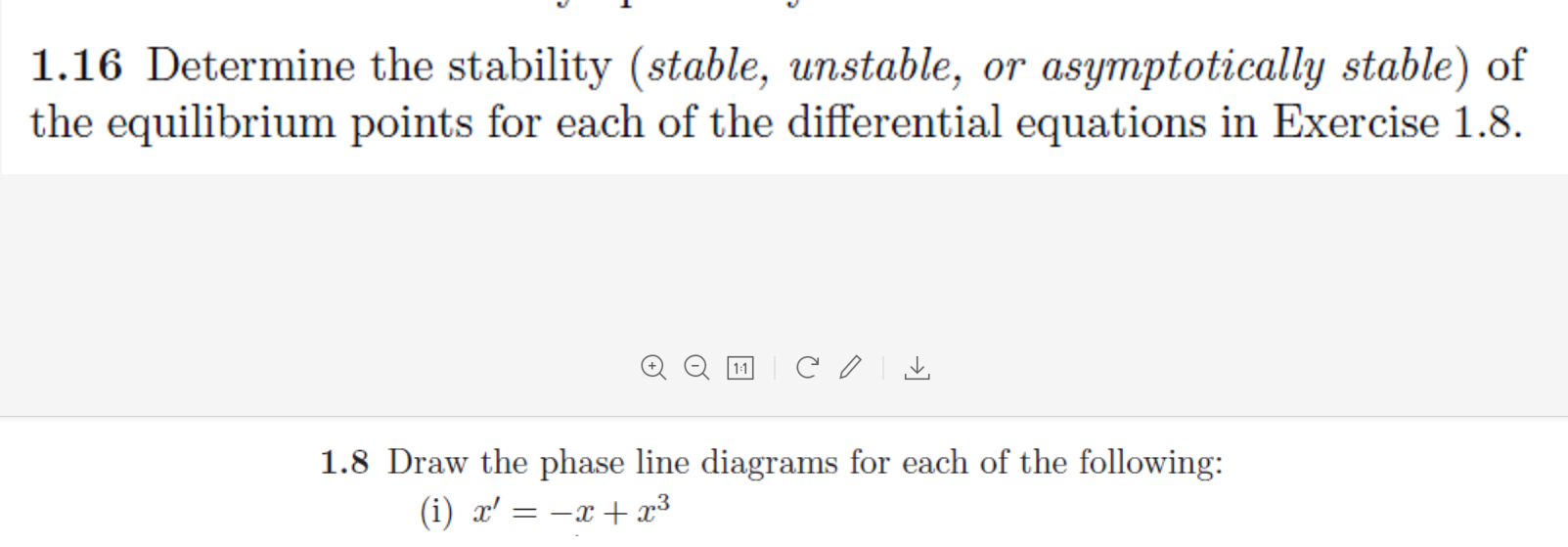 Solved 1.16 Determine the stability (stable, unstable, or | Chegg.com