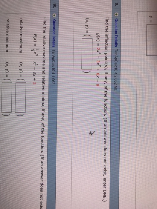 Solved Find the inflection point(s), if any, of the | Chegg.com