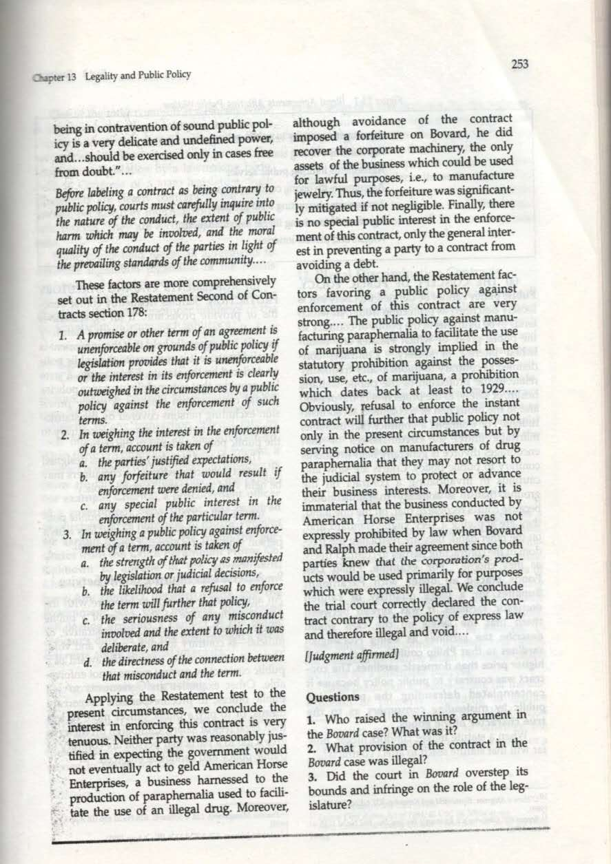 Solved 254 C Part 2 Contracts Figure 13-1 Illegal Agreements | Chegg.com