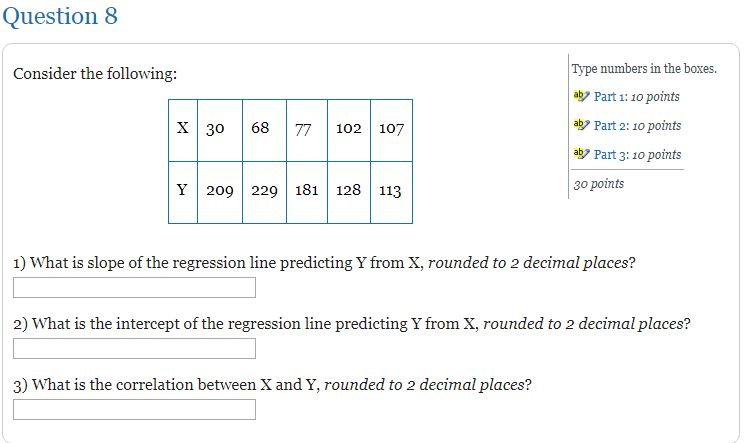 Solved Question 7 Consider the following table summarizing | Chegg.com