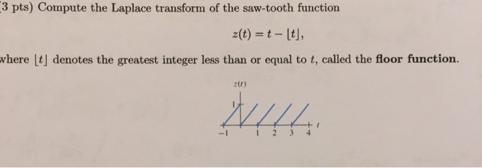 Solved 3 pts) Compute the Laplace transform of the saw-tooth | Chegg.com