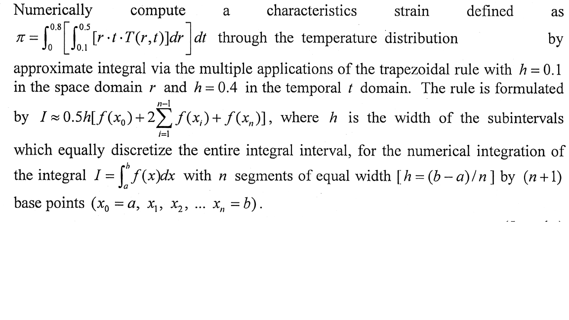 Solved Numerically compute a characteristics strain defined | Chegg.com