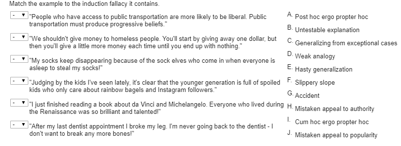 Post Hoc Ergo Propter Hoc Examples