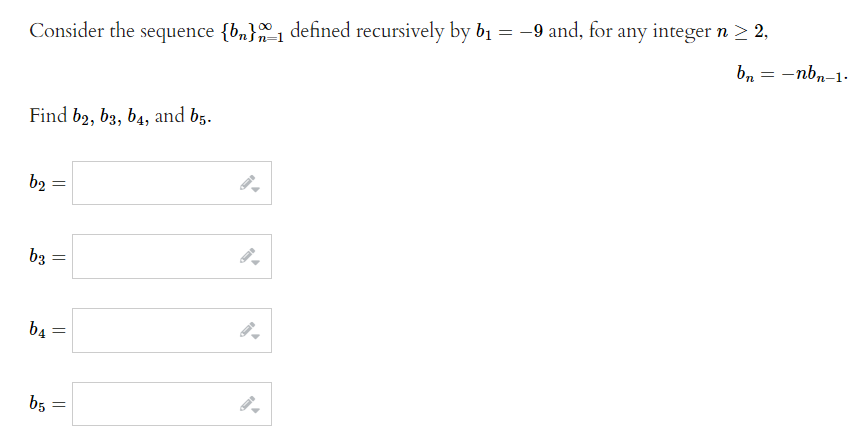 Solved Consider the sequence {bn}n=1∞ defined recursively by | Chegg.com