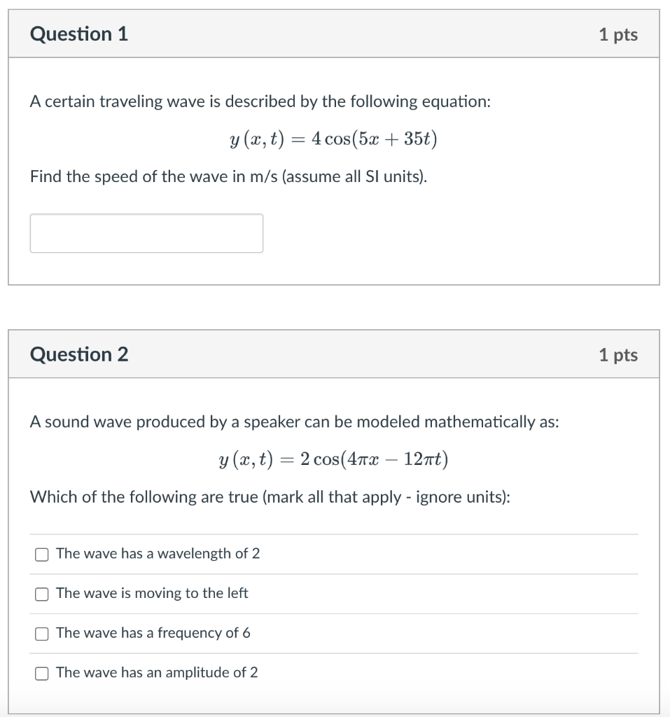 Solved A certain traveling wave is described by the | Chegg.com