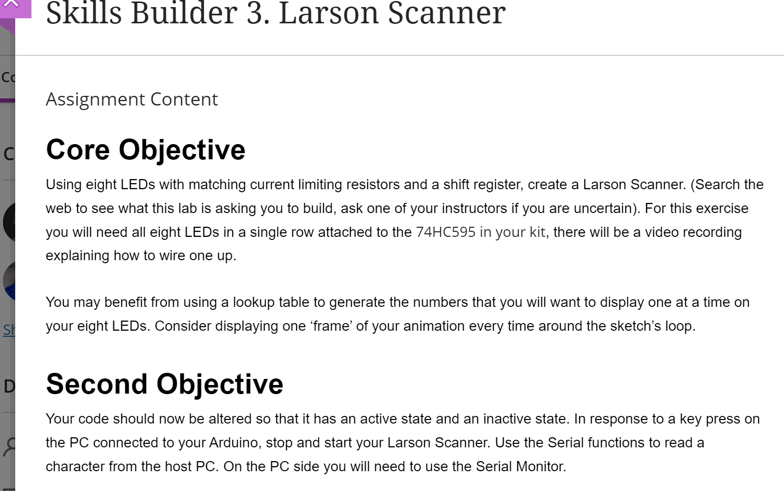I have already done the core objective and the code | Chegg.com