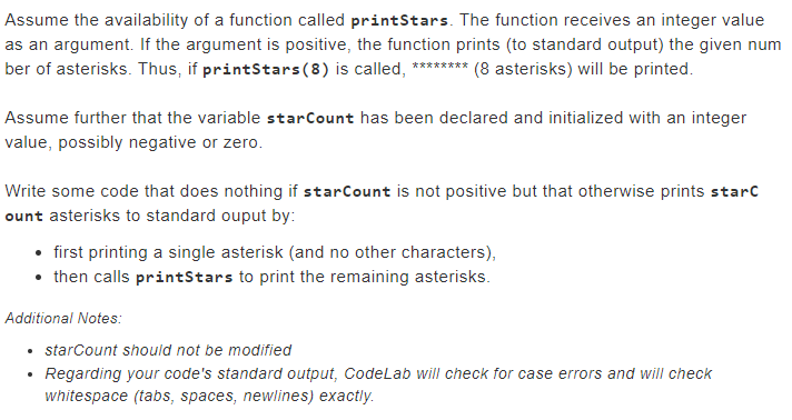 Solved Assume the availability of a function called | Chegg.com