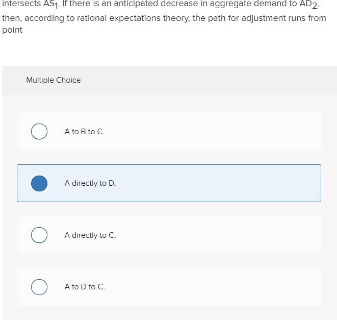 Solved intersects AS1. If there is an anticipated decrease | Chegg.com
