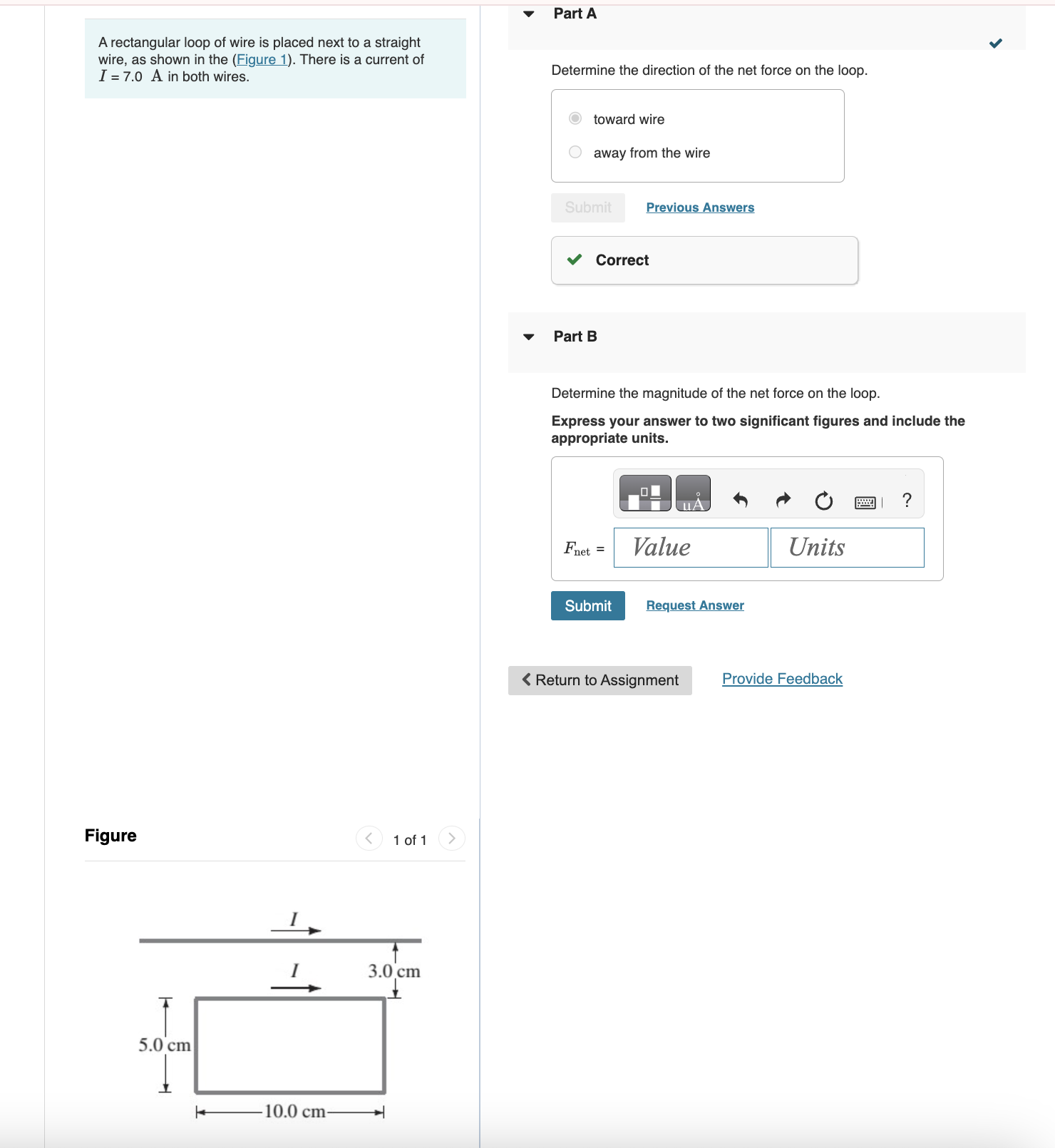Solved A rectangular loop of wire is placed next to a | Chegg.com