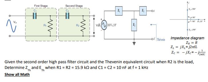Solved Impedance diagram ZR=RZL=jXL=j2πfLZC=−jXC=−j2πfC1 | Chegg.com