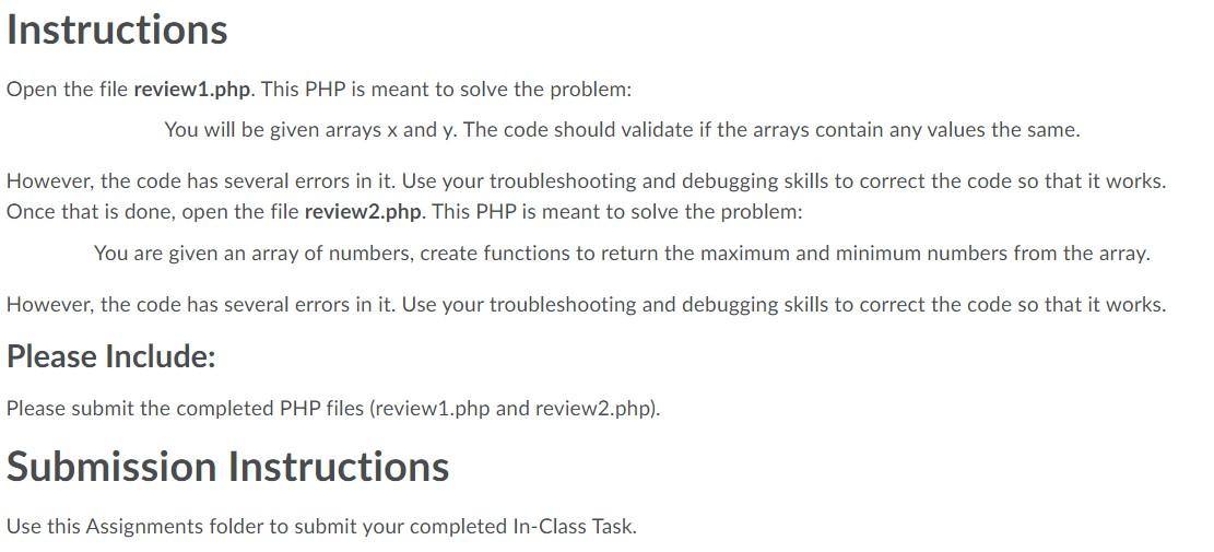 Solved review1.php. | Chegg.com